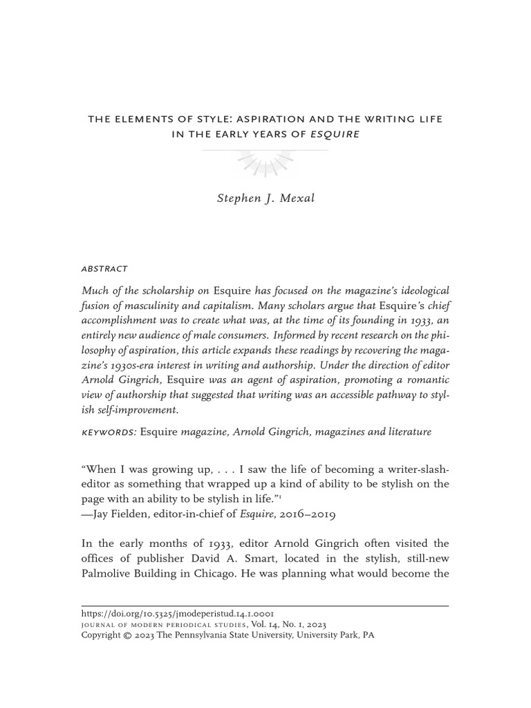The Elements of Style Aspiration and The | PDF | Consumerism