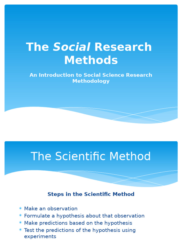 Social Science Research | PDF | Hypothesis | Scientific Method