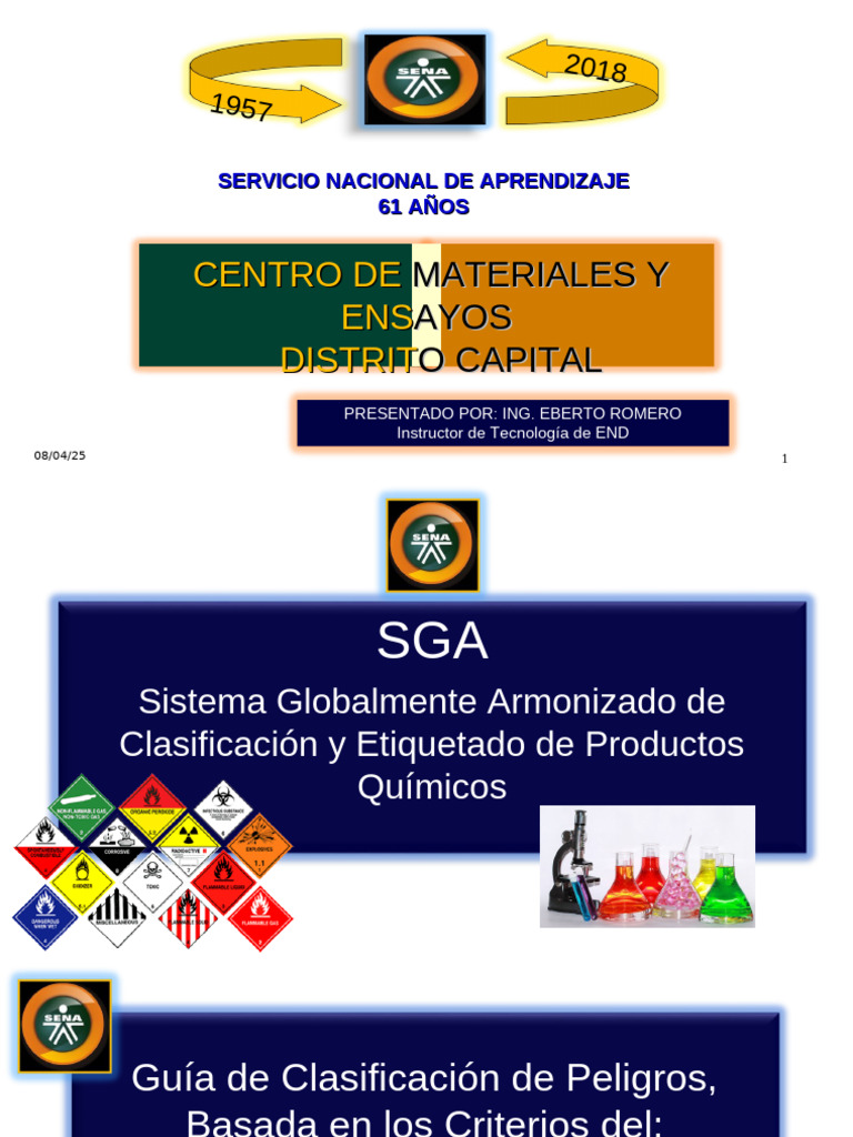 Guía de Clasificación de Peligros SGA | PDF | Sustancias químicas | Agua