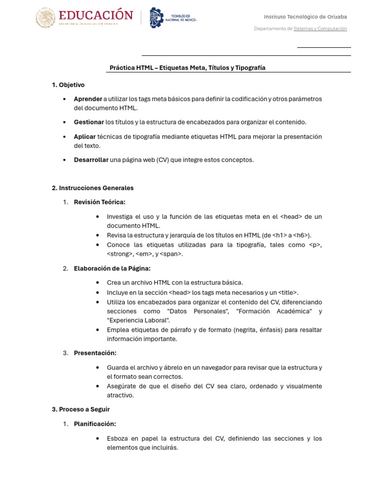 Practica 2.1 HTML Basico | PDF | HTML | Red mundial