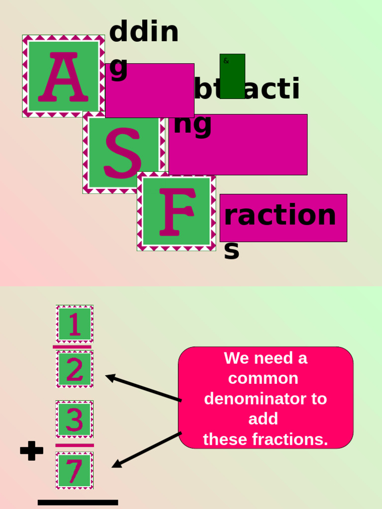 Unlike Fractions Add and Subtract | PDF | Mathematical Concepts ...