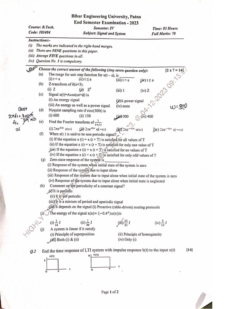 Signal and System | PDF