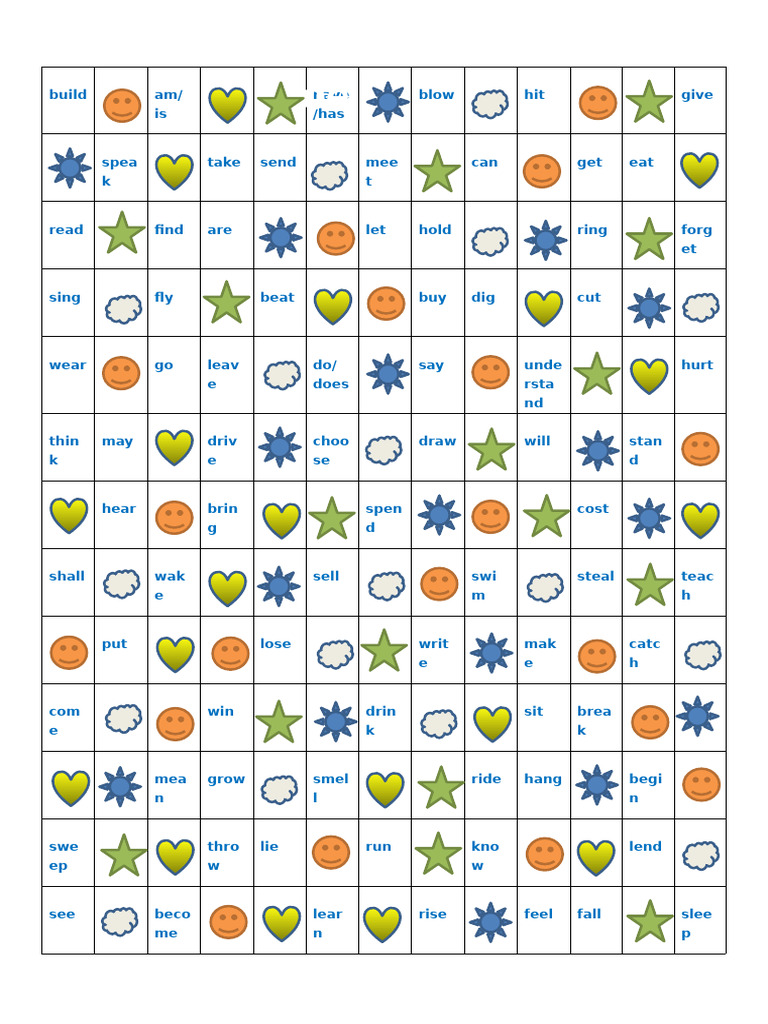 Tic-Tac-Toe Past Irregular | PDF