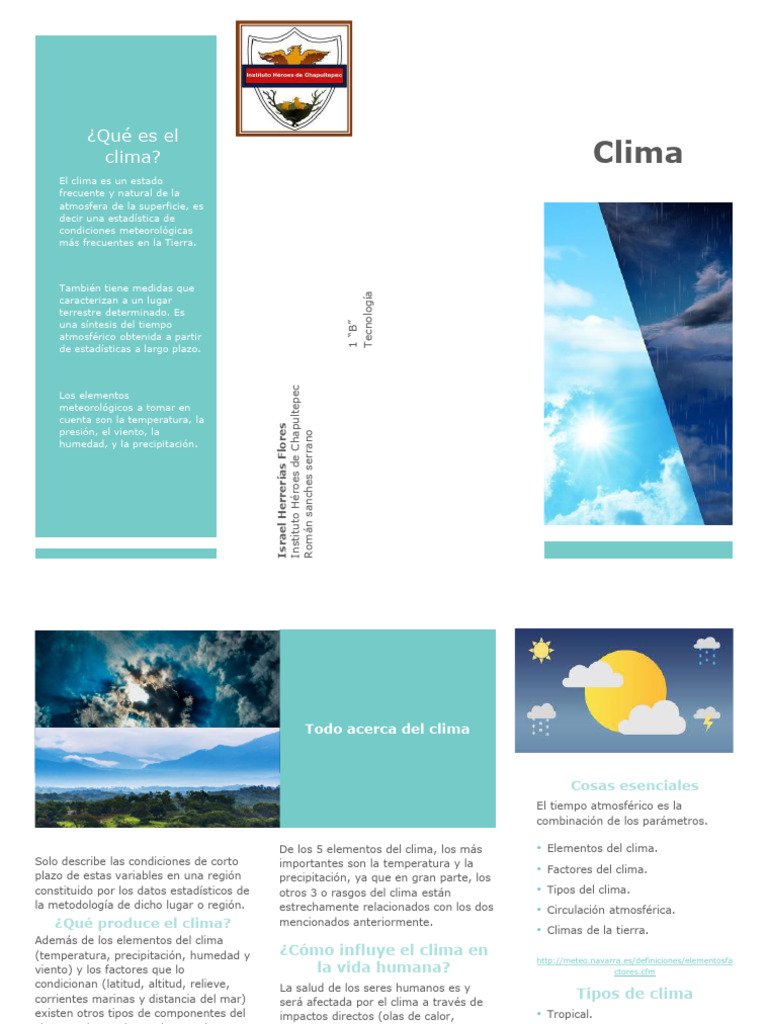 Definición y elementos del clima | PDF | Clima | Entorno natural