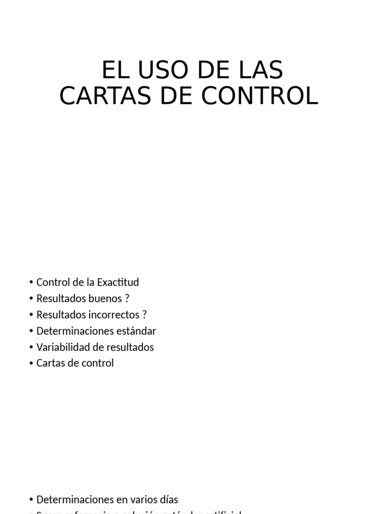 El Uso de Las Cartas de Control | PDF