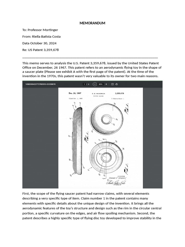 Memo - Patent Assignment | PDF