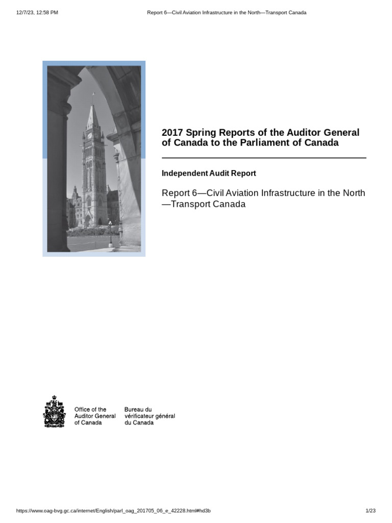 Northern Aviation Infrastructure Audit | PDF | Provinces And ...