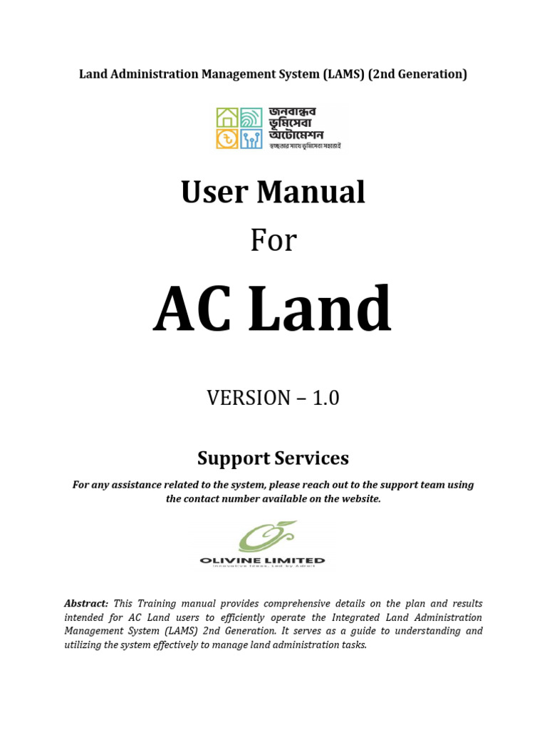 Lams User Manual AC Land | PDF