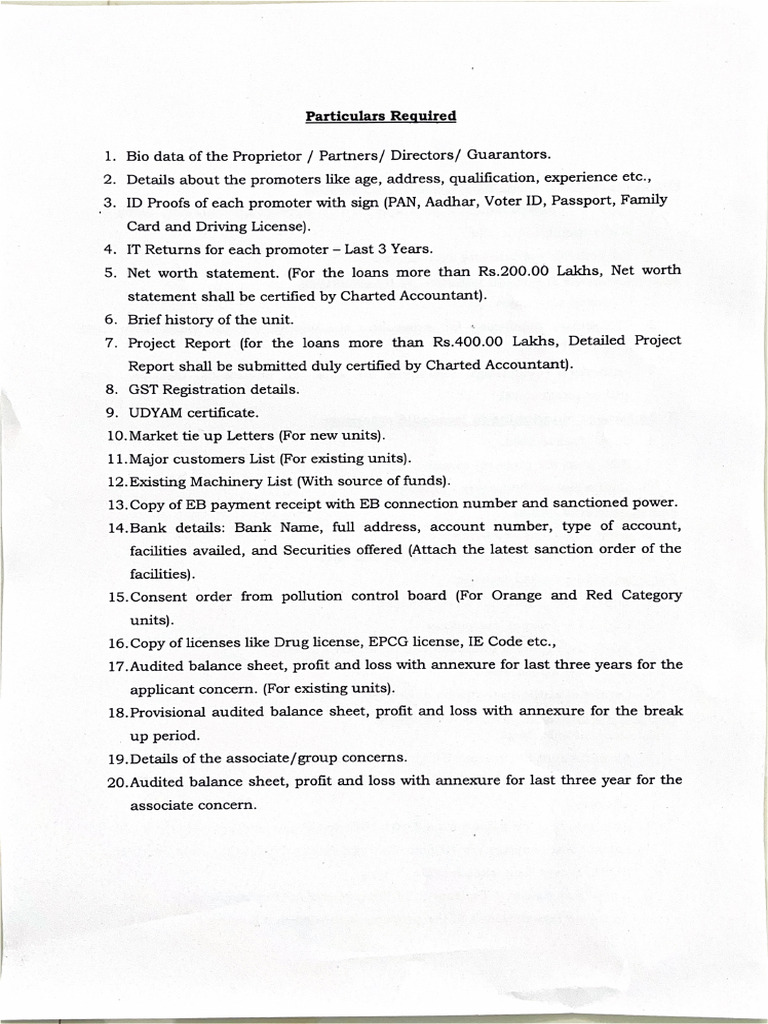 Tiic Check List For Business | PDF