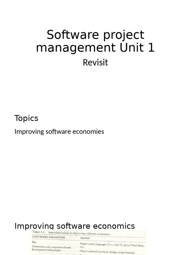 Software Project Management Addintional Unit1 | PDF