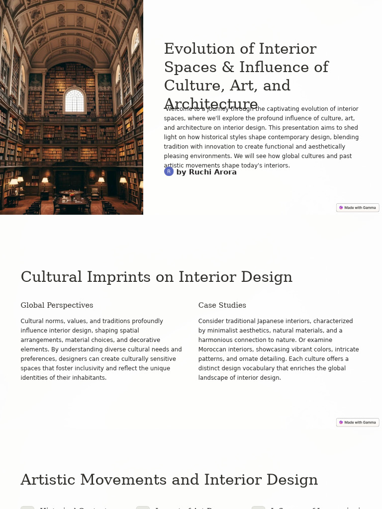 Cultural Impact on Interior Design Evolution | PDF | Interior Design ...