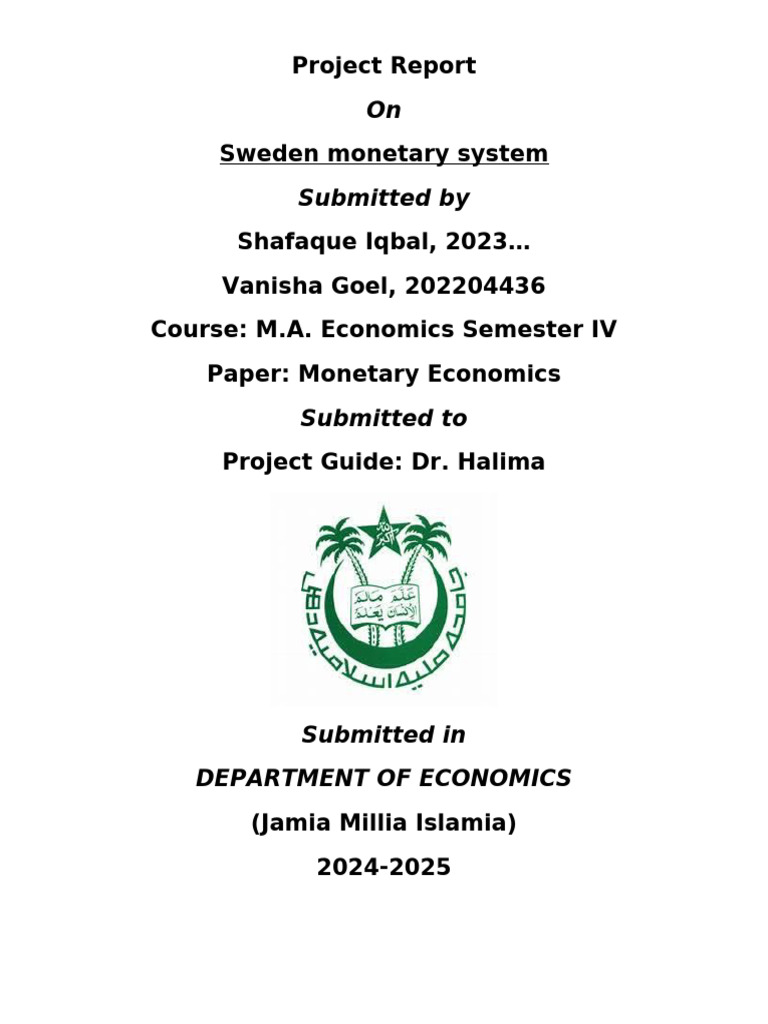 Sweden's Monetary System Analysis 2000-2024 | PDF | Swedish Krona ...