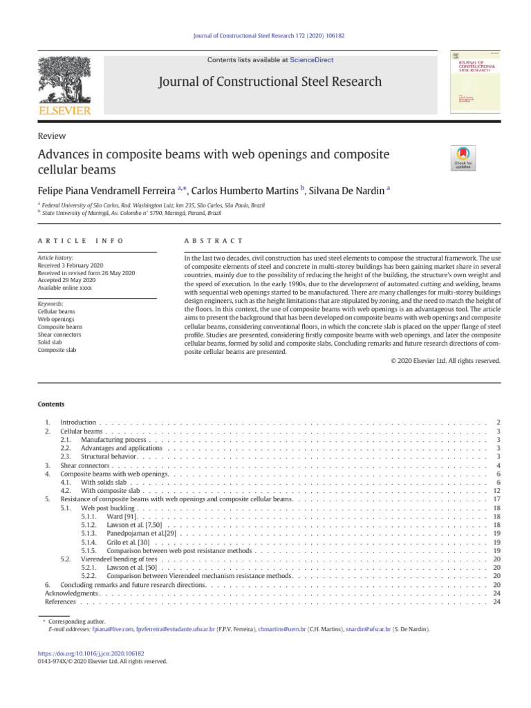 Advances in Composite Cellular Beams | PDF | Strength Of Materials ...