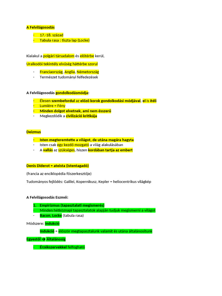 A Felvilágosodás És Candide | PDF