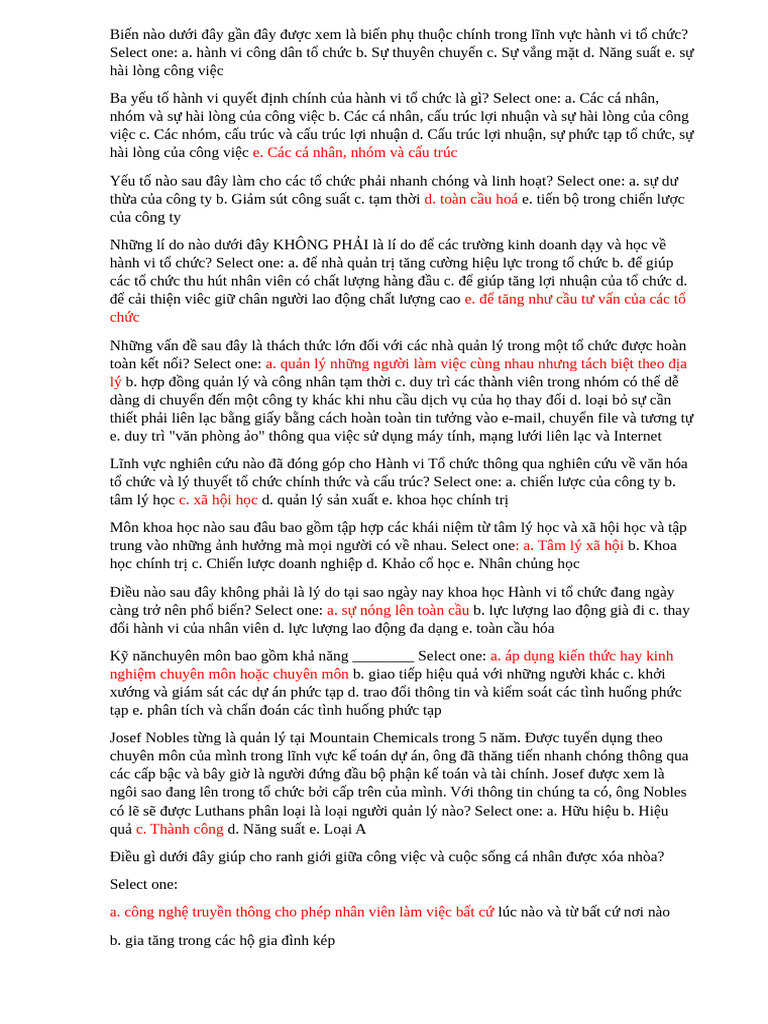 Hành VI T CH C | PDF