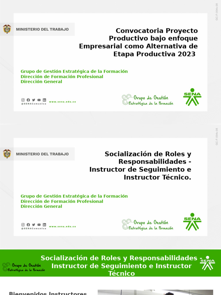 Socializaci├│n de Roles y Responsabilidades - Instructor de Seguimiento e Instructor T├йcnico ...
