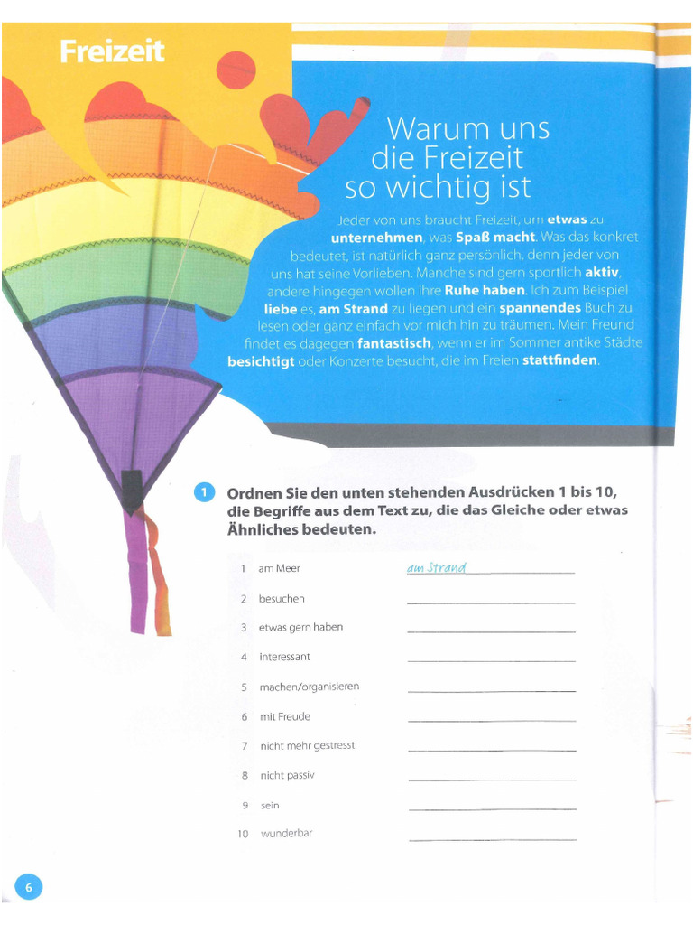 Modelltest 1 - Thema Freizeit | PDF