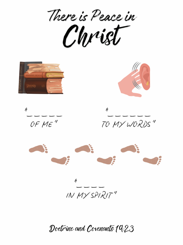 Peace in Christ Worksheet | PDF