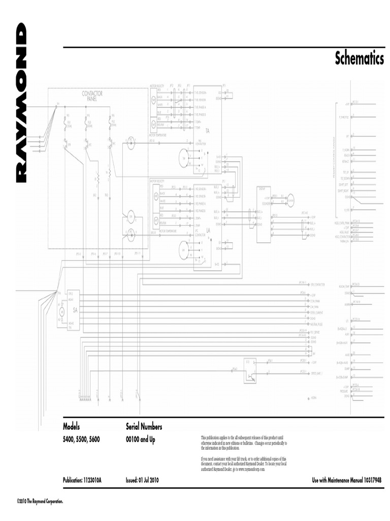 Raymond 5400/5500/5600 Lift Schematics | PDF | Manufactured Goods ...