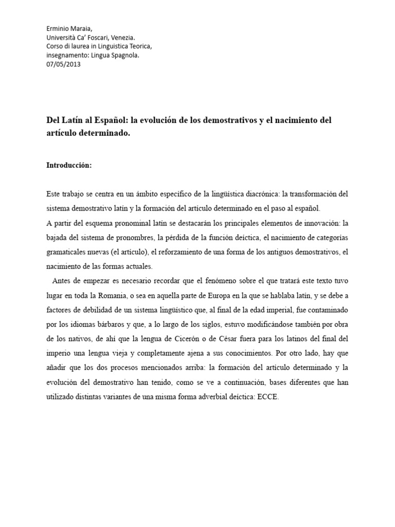Evolución Del Latín Al Español – GYRS