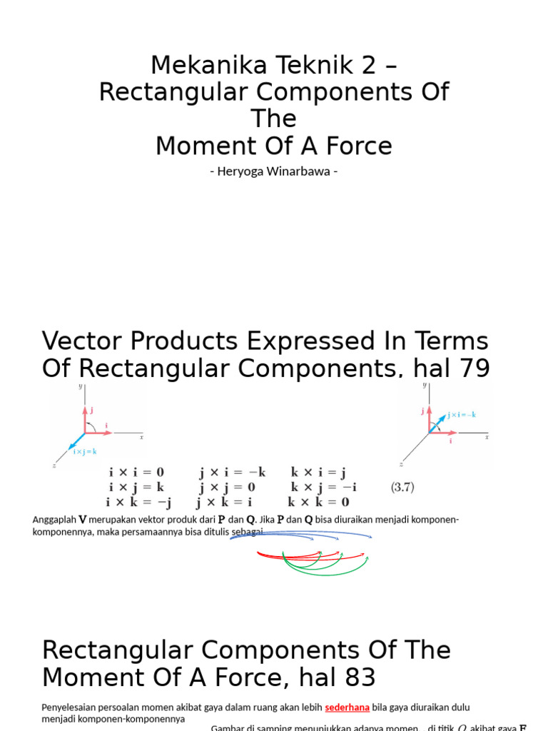 04. Mekanika Teknik 2 – Rectangular Components Of The Moment Of A Force | PDF