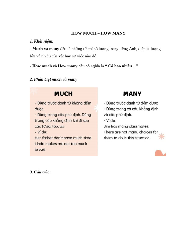 3A1. How Much - How Many | PDF