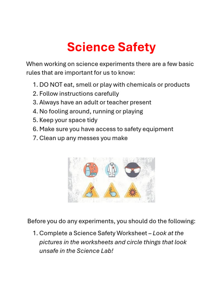 Discovering Science Safety | PDF