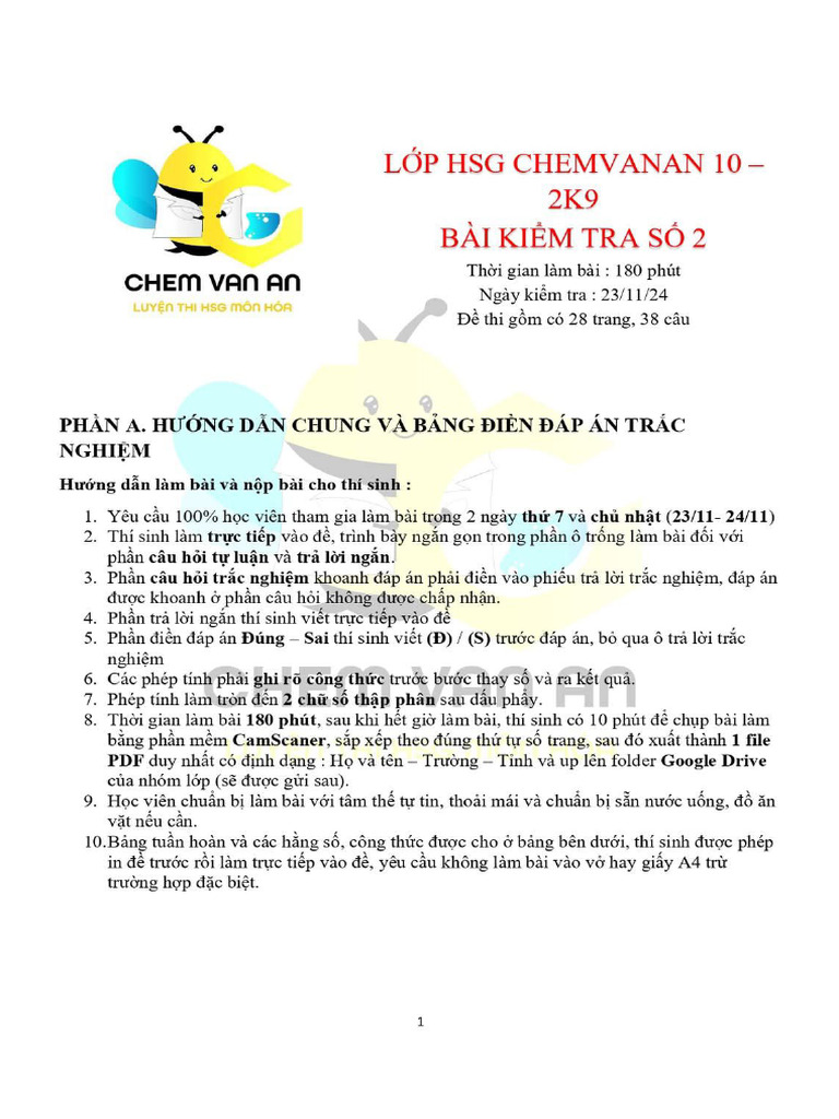 Bai Kiem Tra So 2 2K9 | PDF