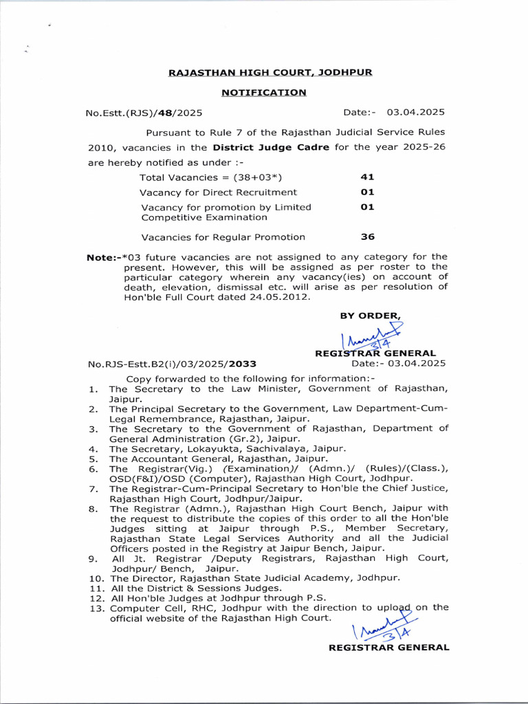 Notification No 48174367562870 | PDF | Courts | Government Institutions