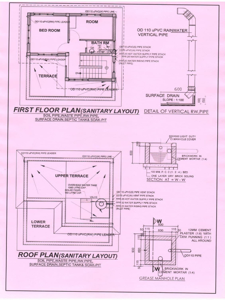 Building Drawing Sanitary | PDF