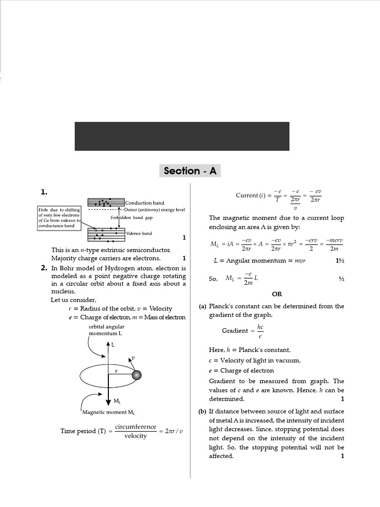 Mock Questions Paper - 3 (Solutions) | PDF | Nuclear Fusion | Doping (Semiconductor)