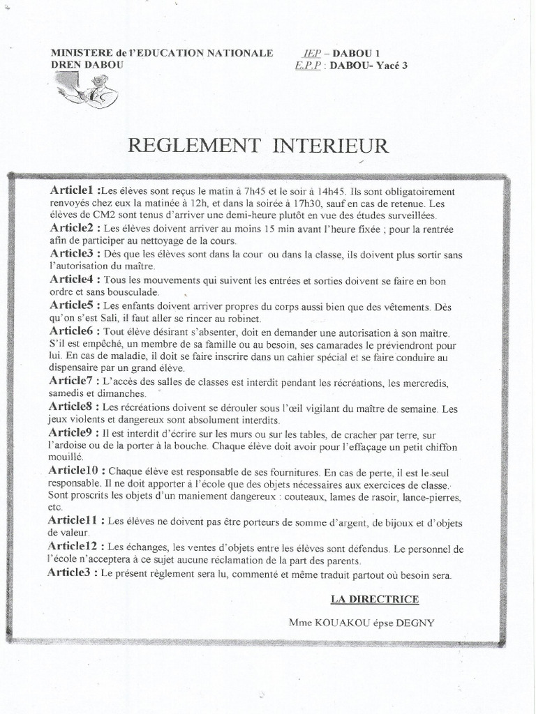 reglement | PDF