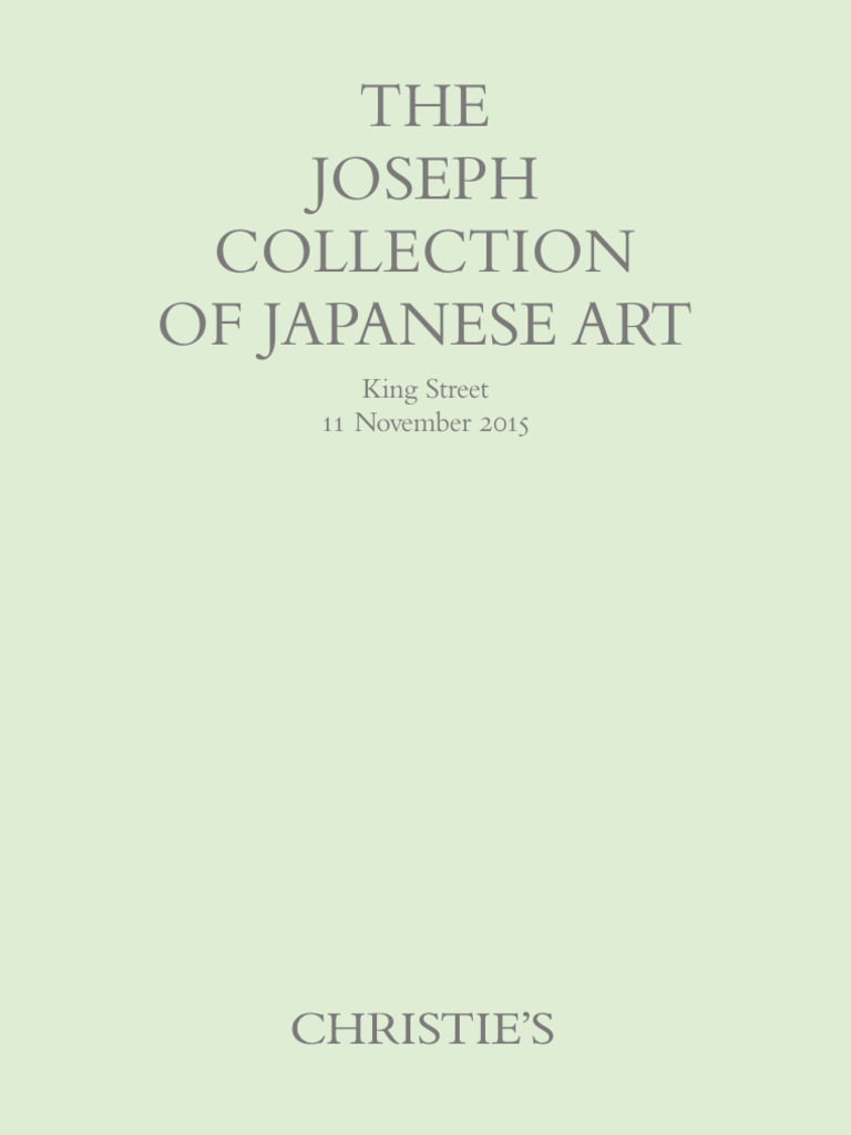 Christies Cat - 2015 - Joseph Coll of Japanese Art | PDF