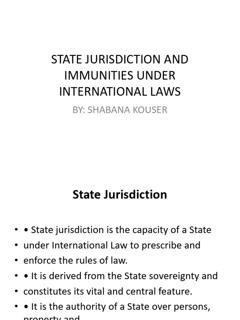 Immunity from Jurisdiction in States | PDF | Jurisdiction ...