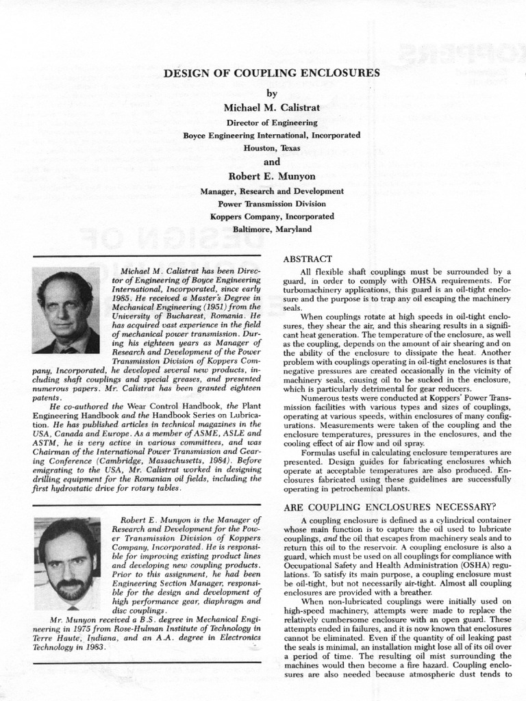 Design of Coupling Enclosures | PDF