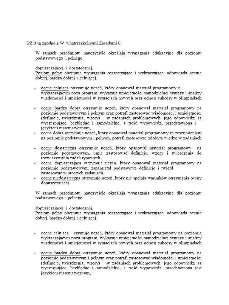 PZO Matematyka | PDF