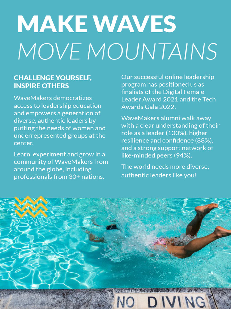 WaveMakers Brochure 2023 - Challenge Yourself, Inspire Others | PDF | Leadership | Behavioural ...