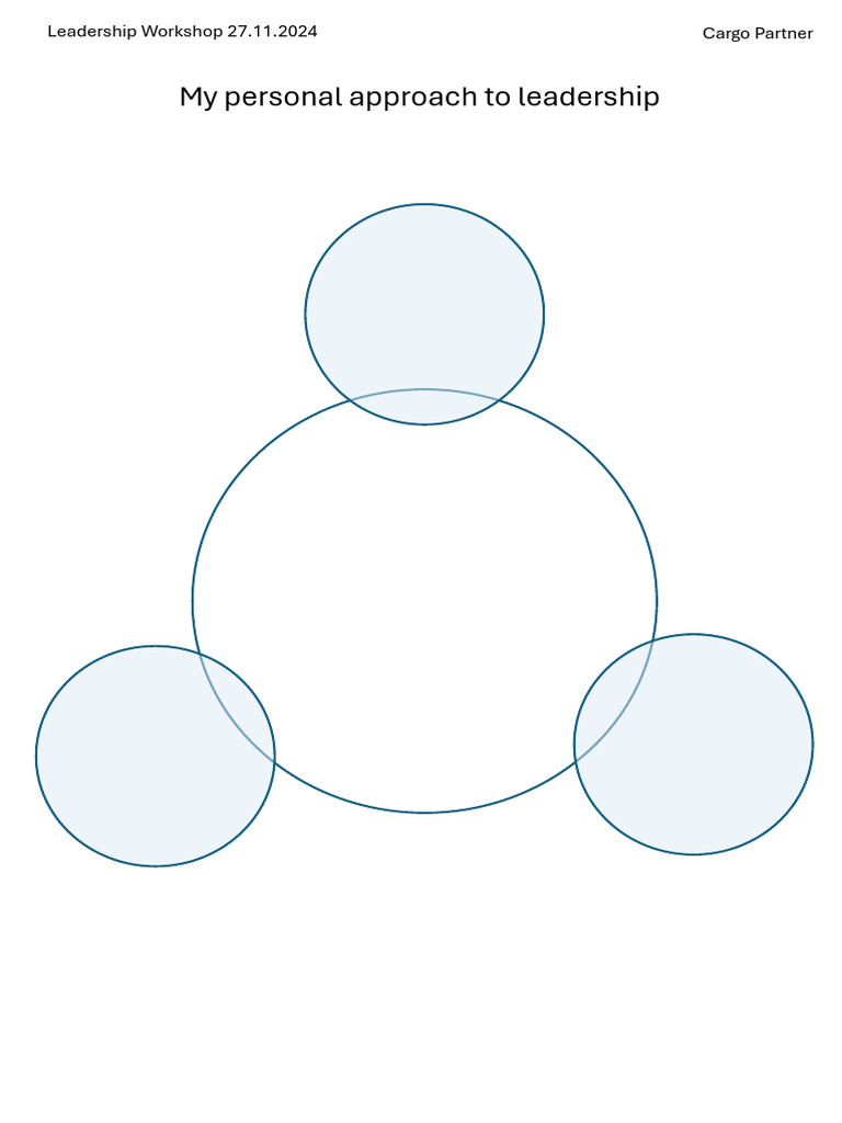 Handout - My Approach To Leadership | PDF