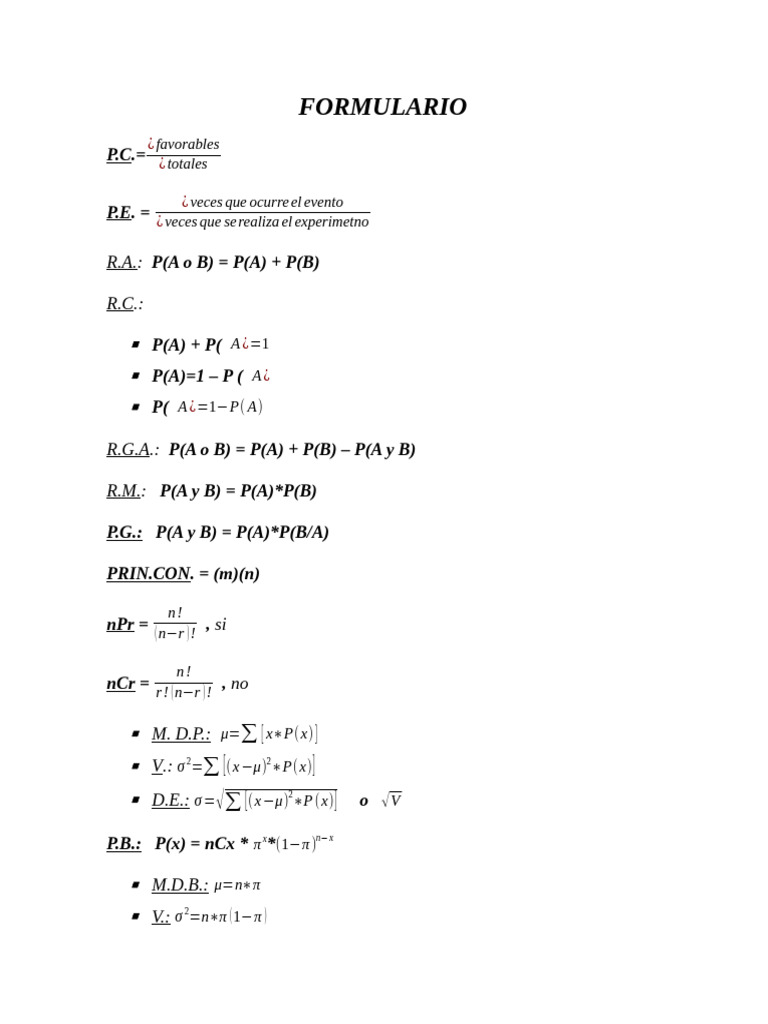 Formulario Exm-Final | PDF