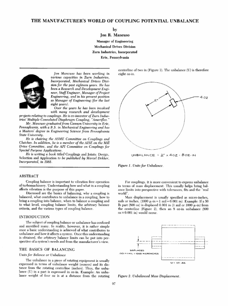 Balance of Flexible Couplings | PDF