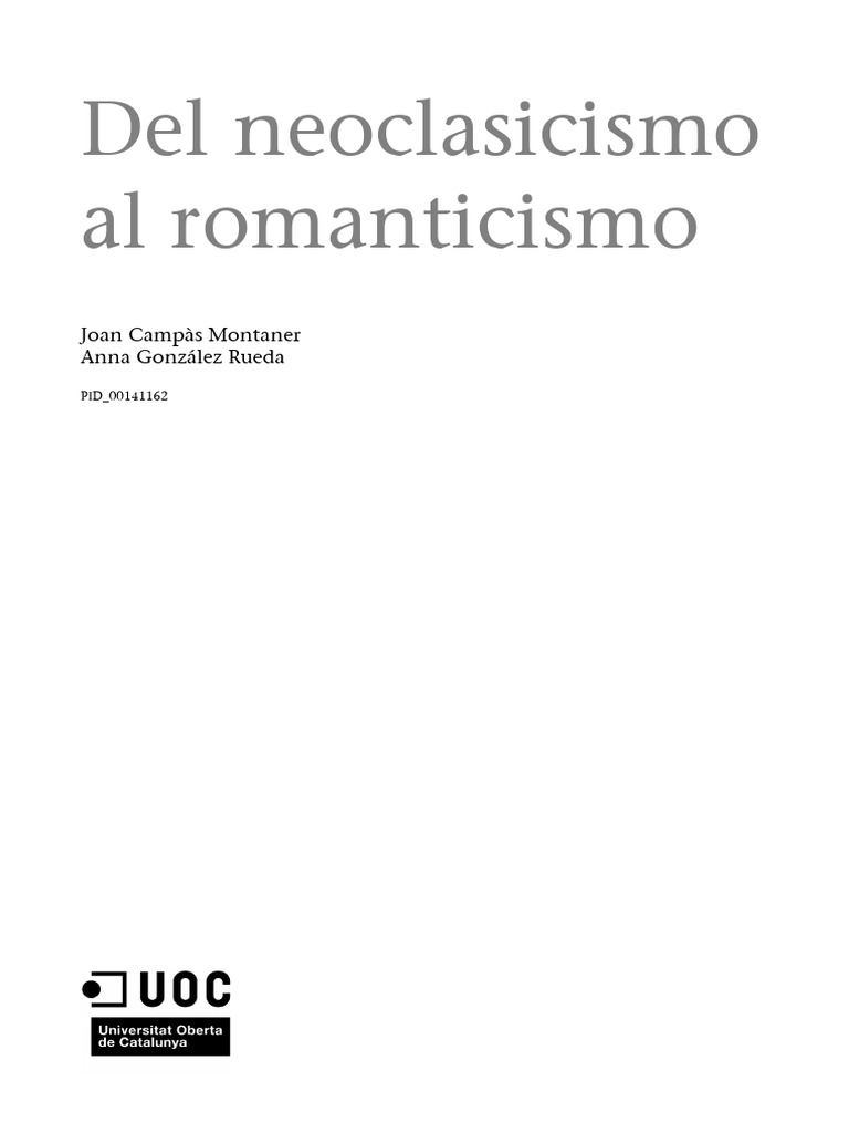 5 - Del Neoclasicismo Al Romanticismo | PDF | Immanuel Kant | William Blake