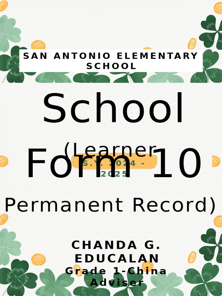 School Forms COVER PAGE | PDF