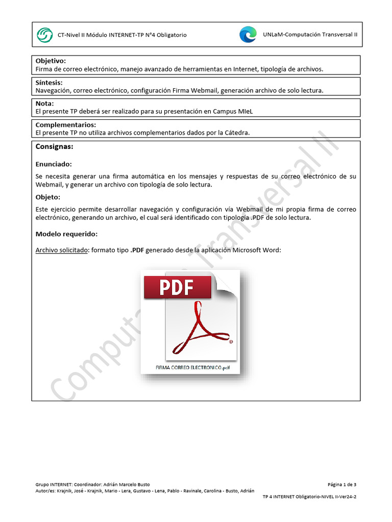 2 2 P TP4 Internet Oblig Nivel II Ver24!2!1 | PDF | Red mundial | Internet y web