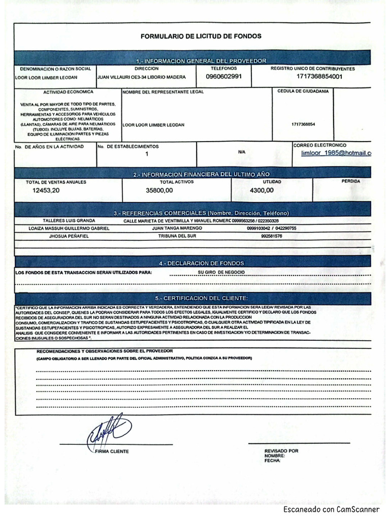 LICITUD DE FONDOS FIRMADA | PDF