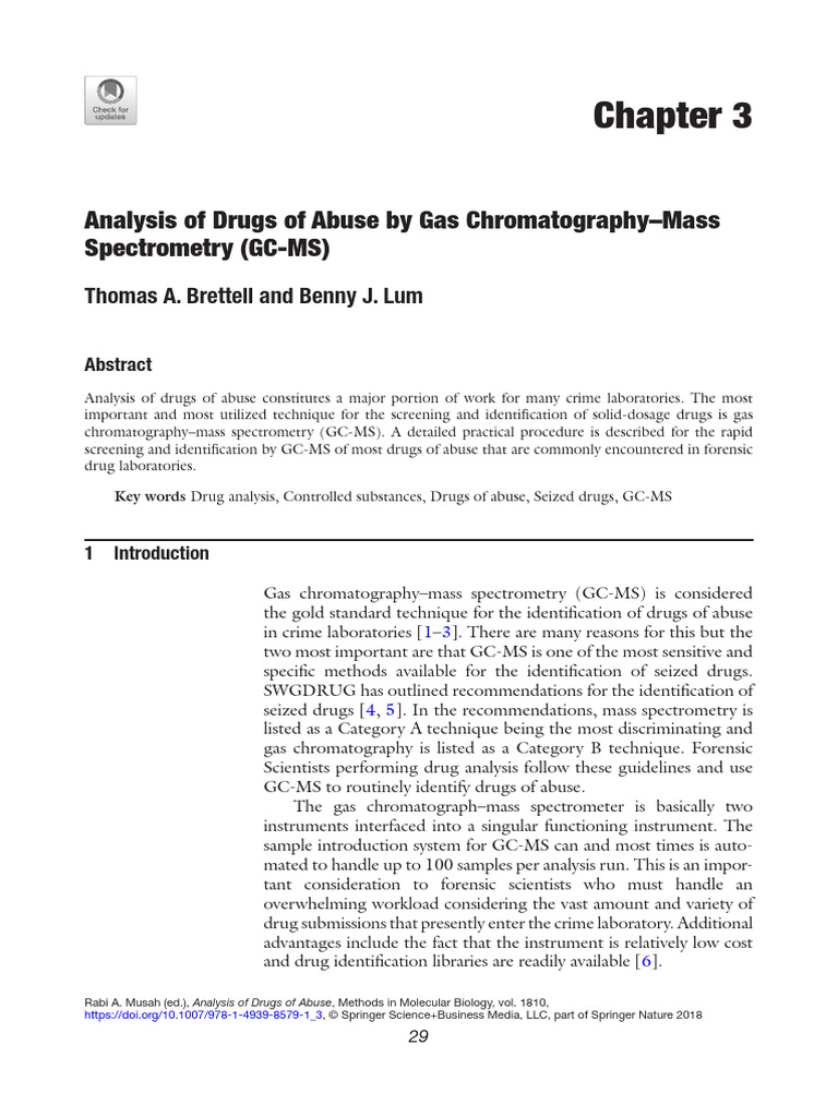 Analyse Drogues Par GC-MS | PDF | Gas Chromatography–Mass Spectrometry ...
