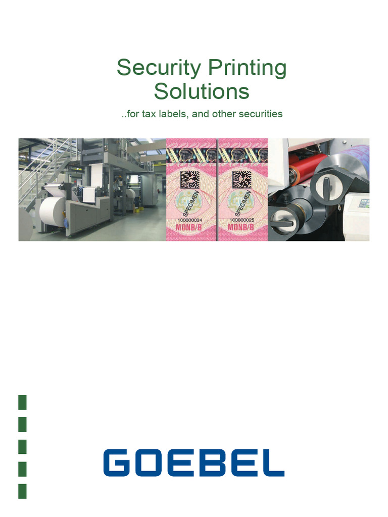 Security Printing Solutions | PDF | Industrial Processes | Publishing