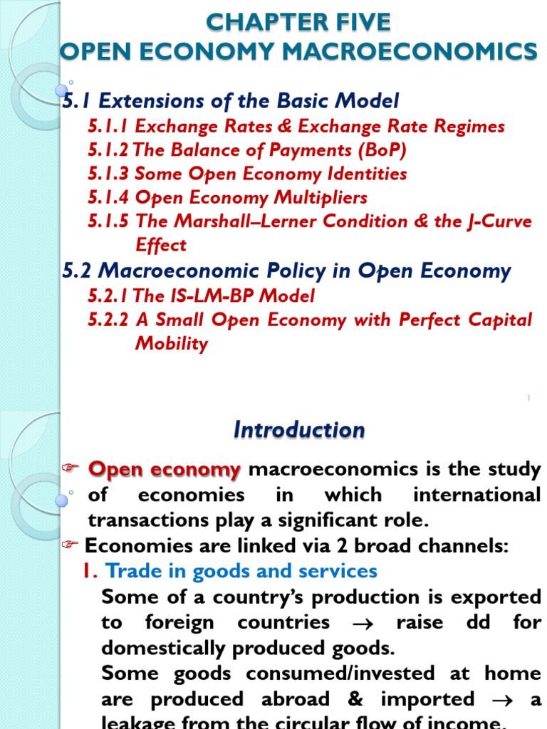 Open Economy Macroeconomics Overview | PDF | Exchange Rate | Balance Of ...