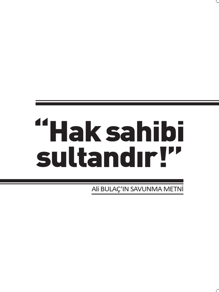 Ali Bulaç İlk Savunma | PDF