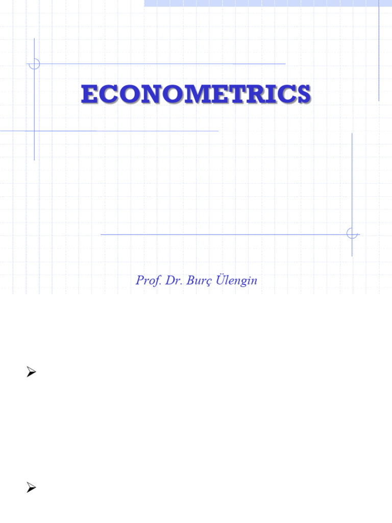 WEEK1 Intro & Review | PDF | Econometrics | Probability Distribution