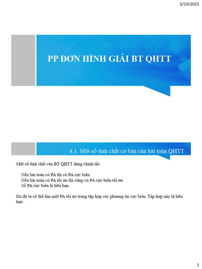 T5+6. PP đơn hình giải BT QHTT | PDF